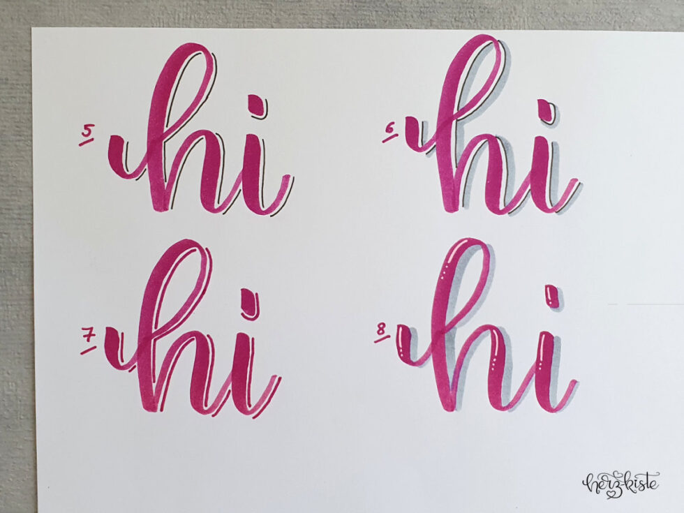 Lettering Tutorial: So gelingen dir Schatten
