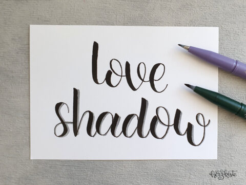 Lettering Tutorial: So gelingen dir Schatten